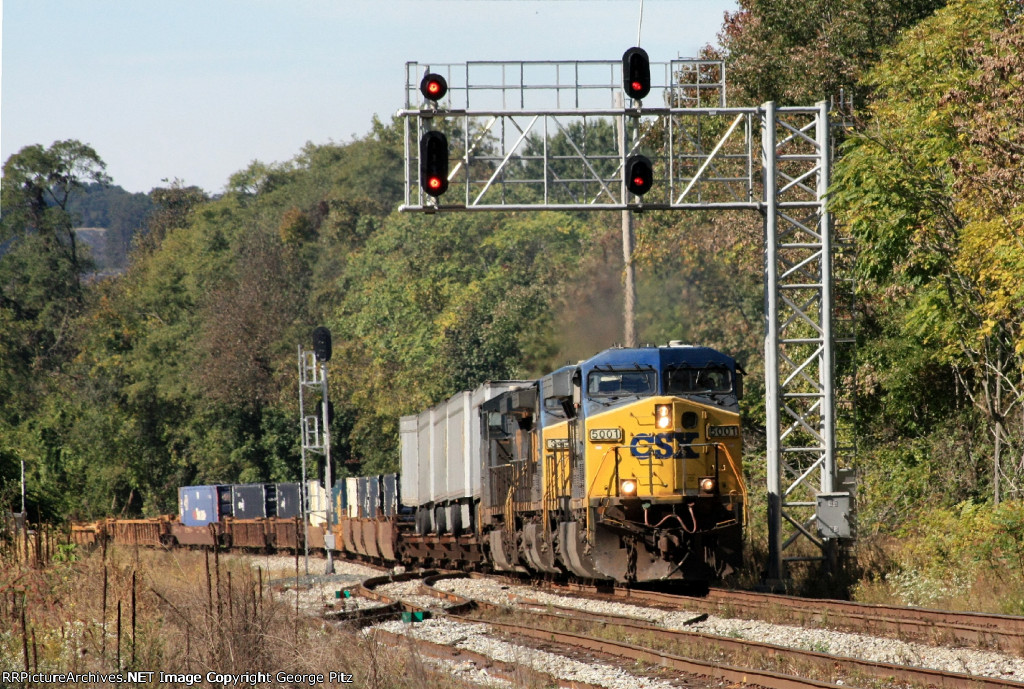 CSX 5001 and train Q032